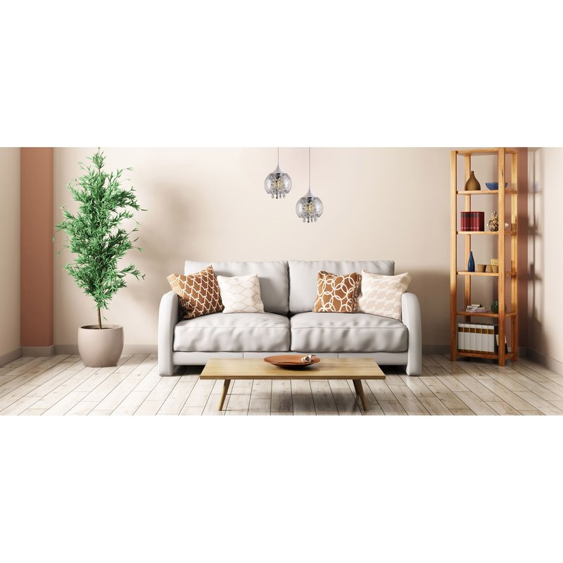 Lustre Pendente Elisabeth Rigato Transparente Duplo 2xE27 Bivolt Taschibra