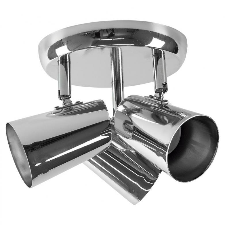 Spot De Sobrepor New Short Triplo Direcionável 3xMR16 Cromado Llum