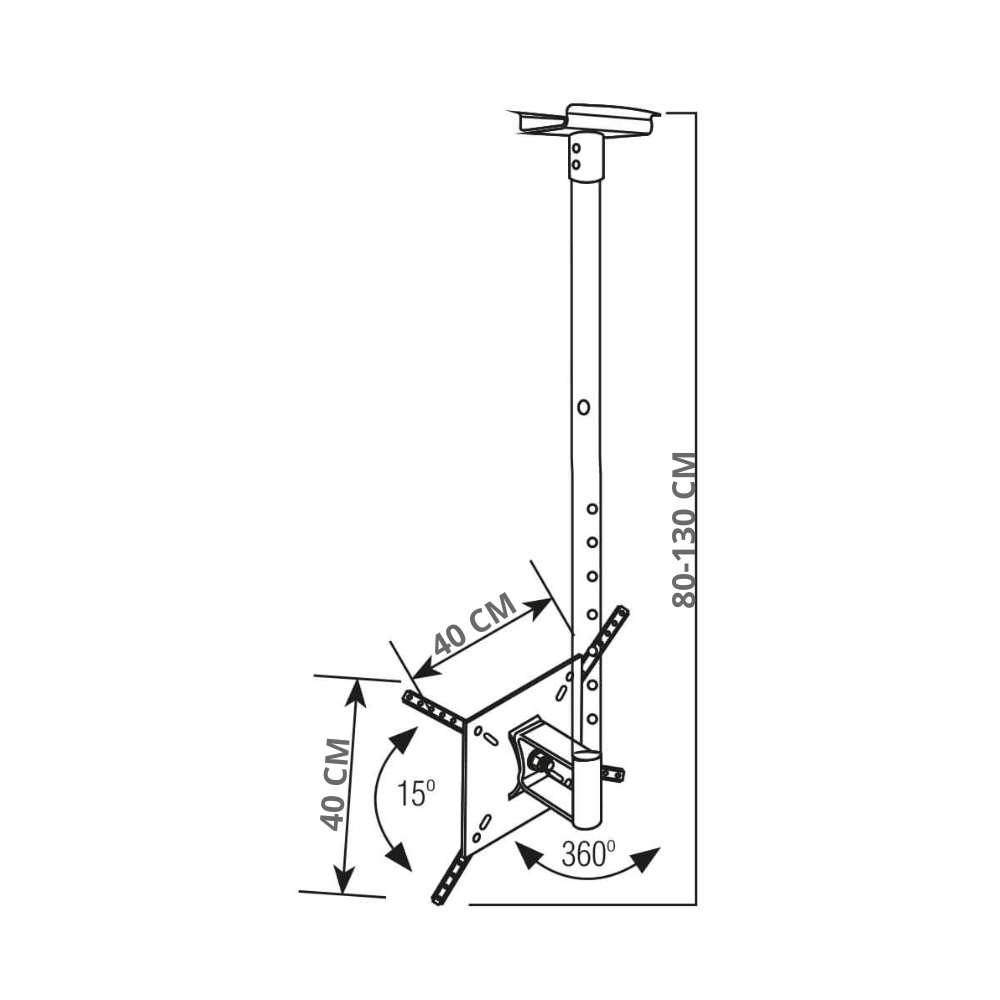 Suporte de Teto Brasforma para TV de 10” a 55” Smart TV, LED, LCD ...