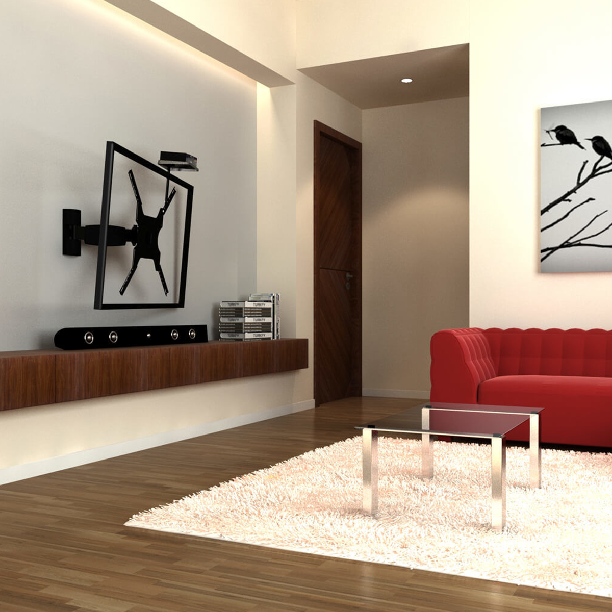 Suporte Articulado Brasforma para TV de 23 a 55 Com Suporte Para Conversor