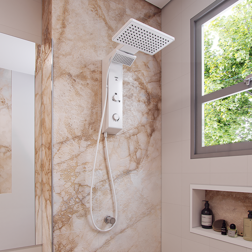 Ducha Chuveiro Hydra Falls Eletrônico Branco