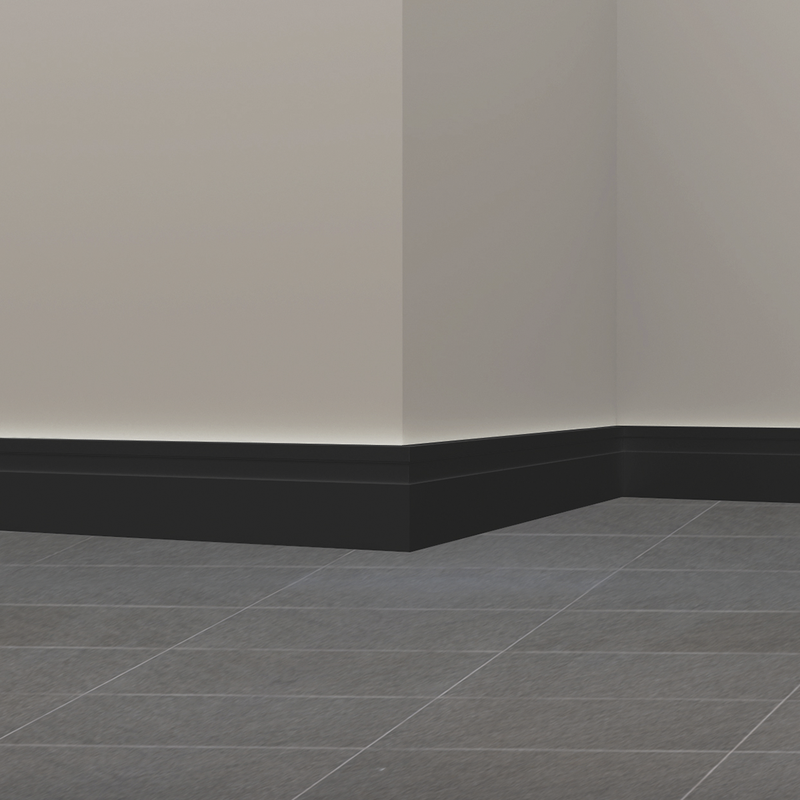 Rodapé EVA Autocolante 10cm Rp16 Preto 10 Metros MeuRodapé