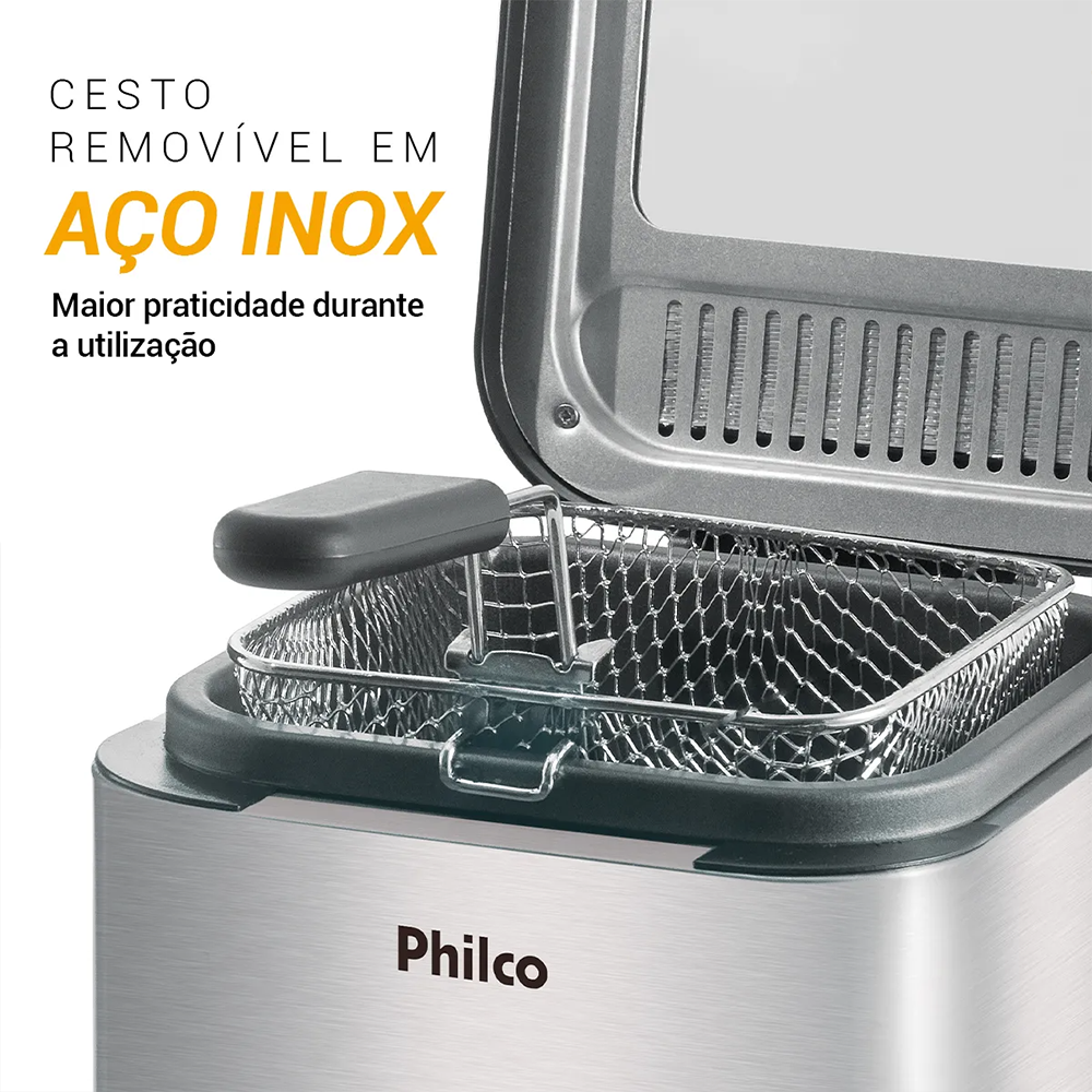 Fritadeira Philco Deep Fry 900W Inox 1,8 Litros